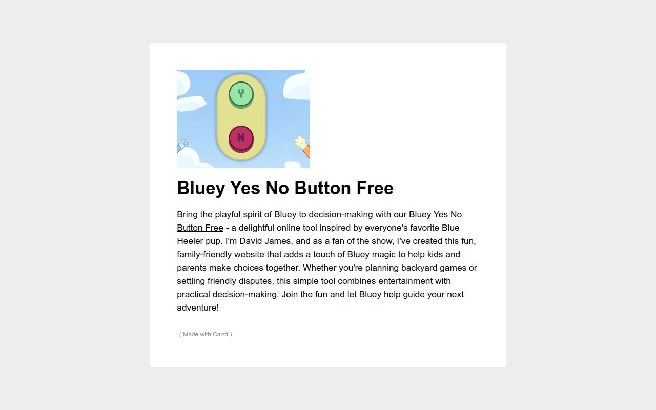 Bluey Yes No Button